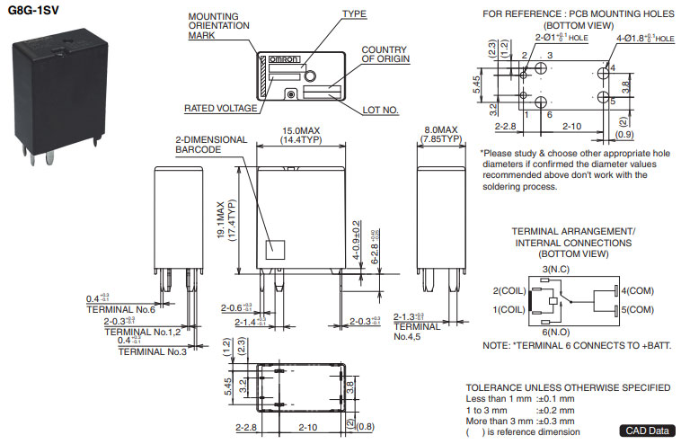 G8G DC Automotive PCB Relay - Omron | DigiKey